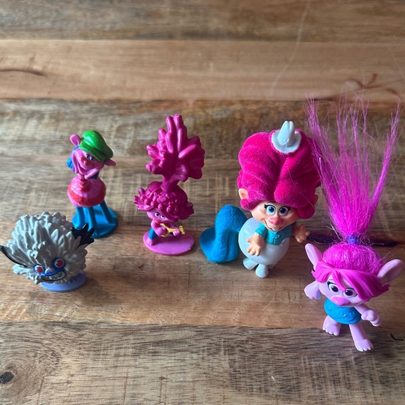 Trolls | Toys | Trolls Action Figure Set Pink Blue And Gray | Poshmark